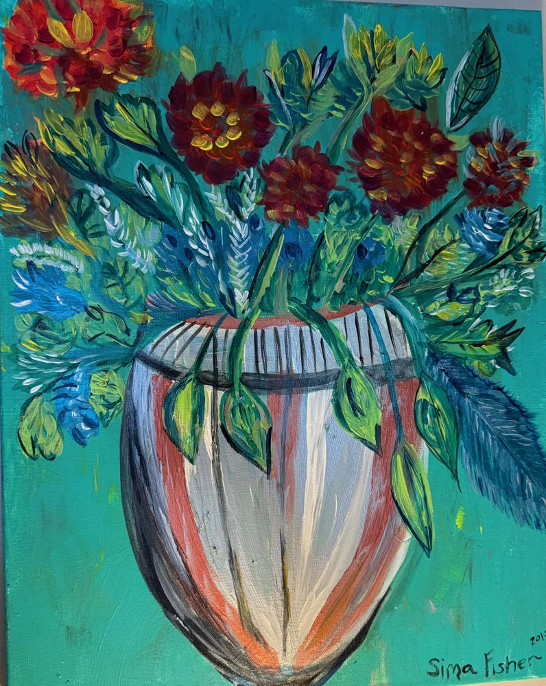 Spring Flowers in A Vase | helloart