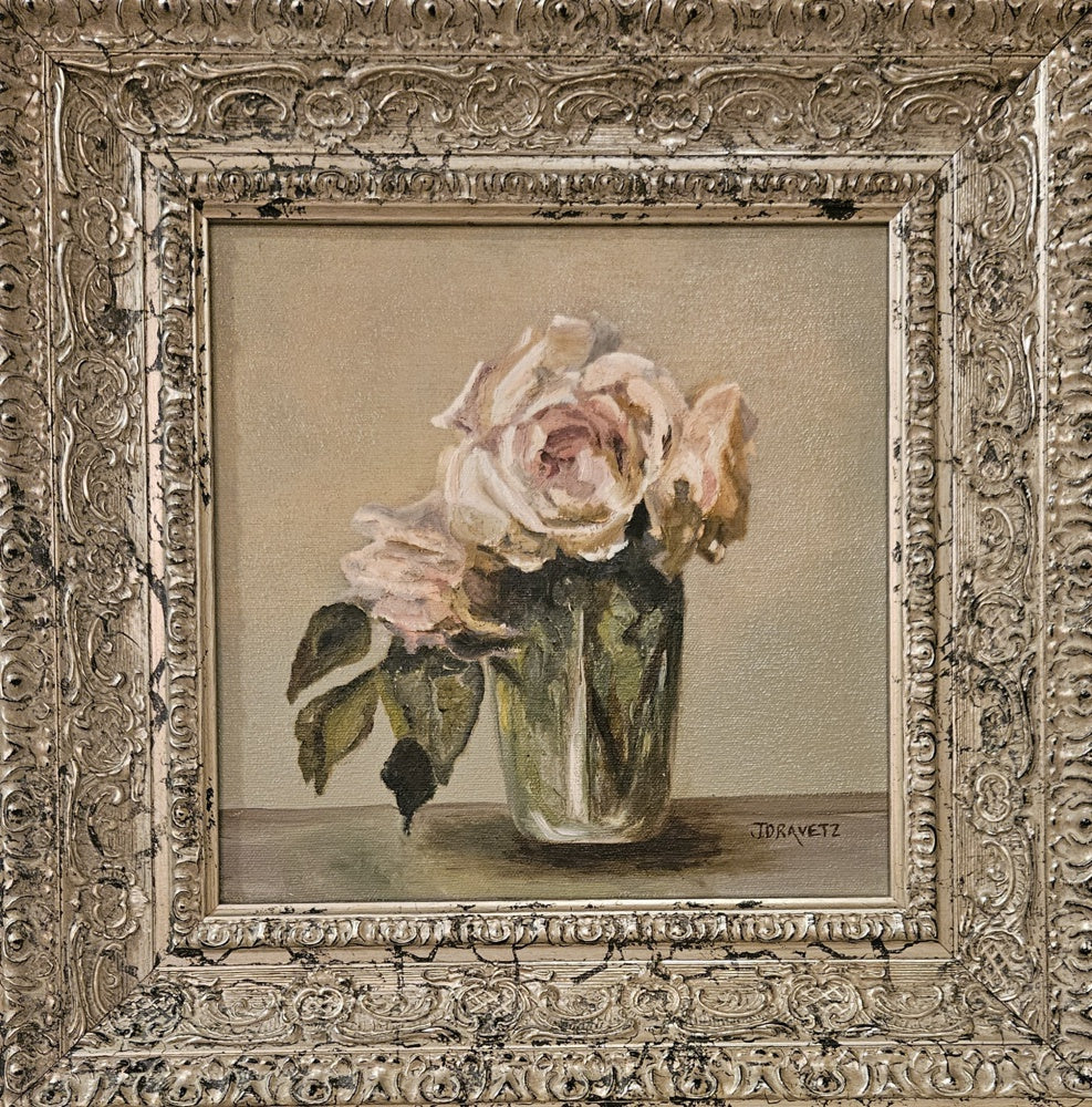 Single pink rose | helloart