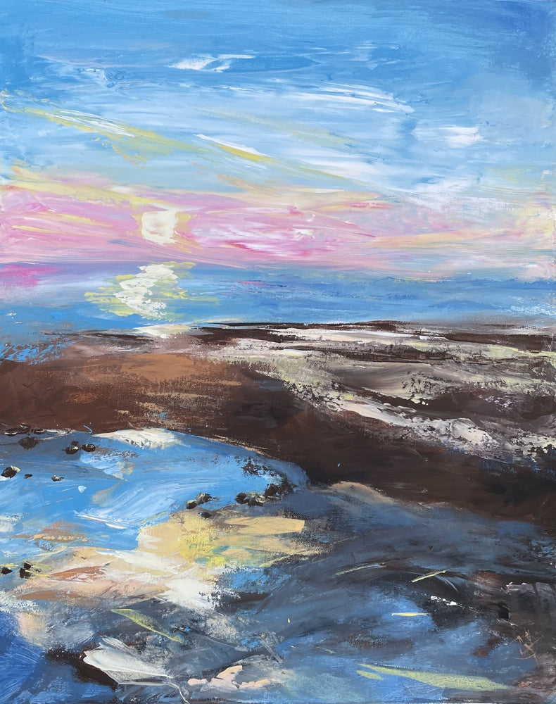 Lights of pink dusk | helloart