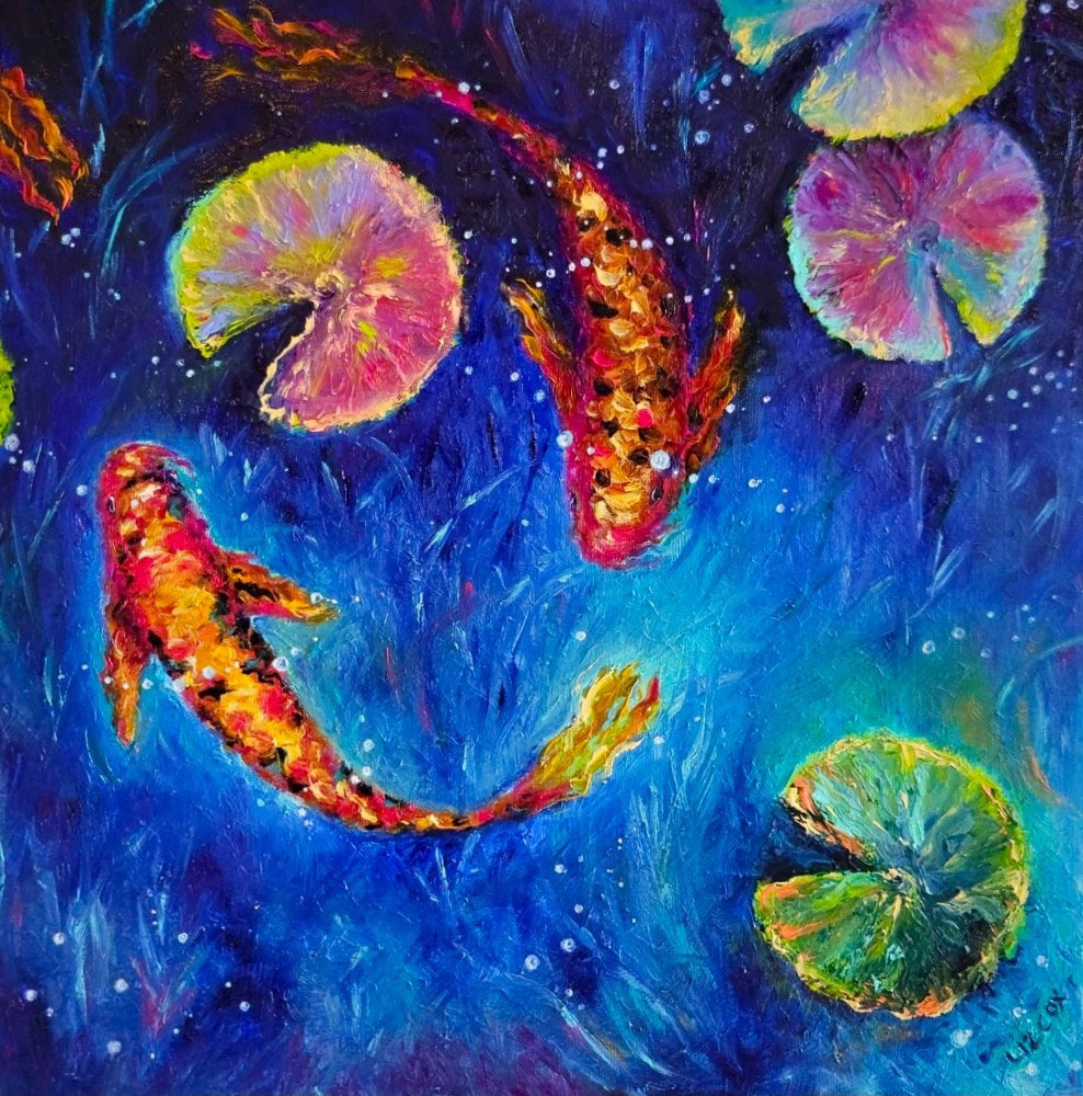 Golden Koi | helloart