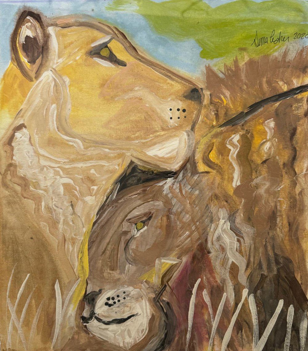 Lions In Love #2 | helloart