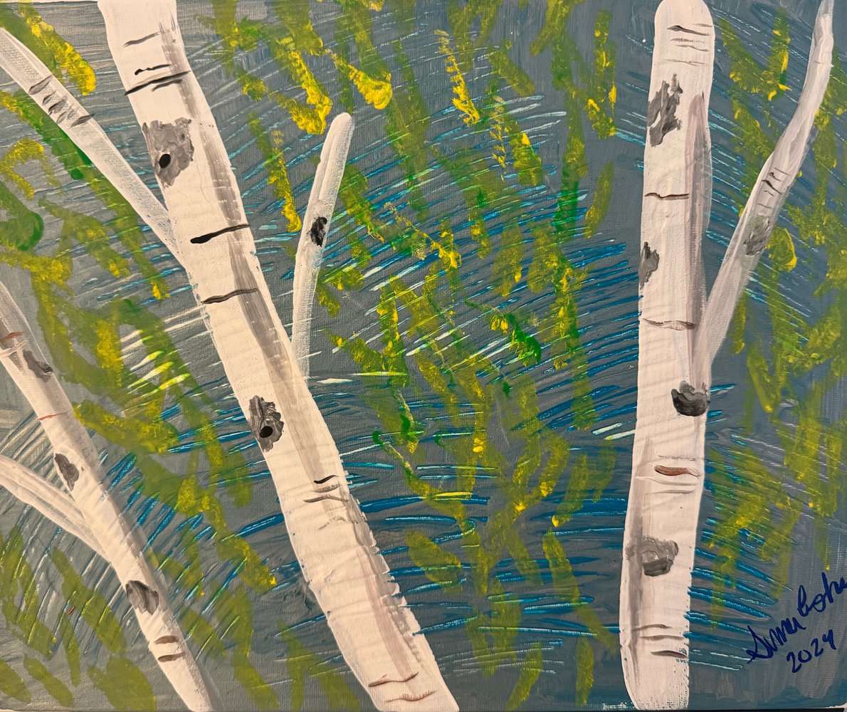Birch Trees-Silver | helloart