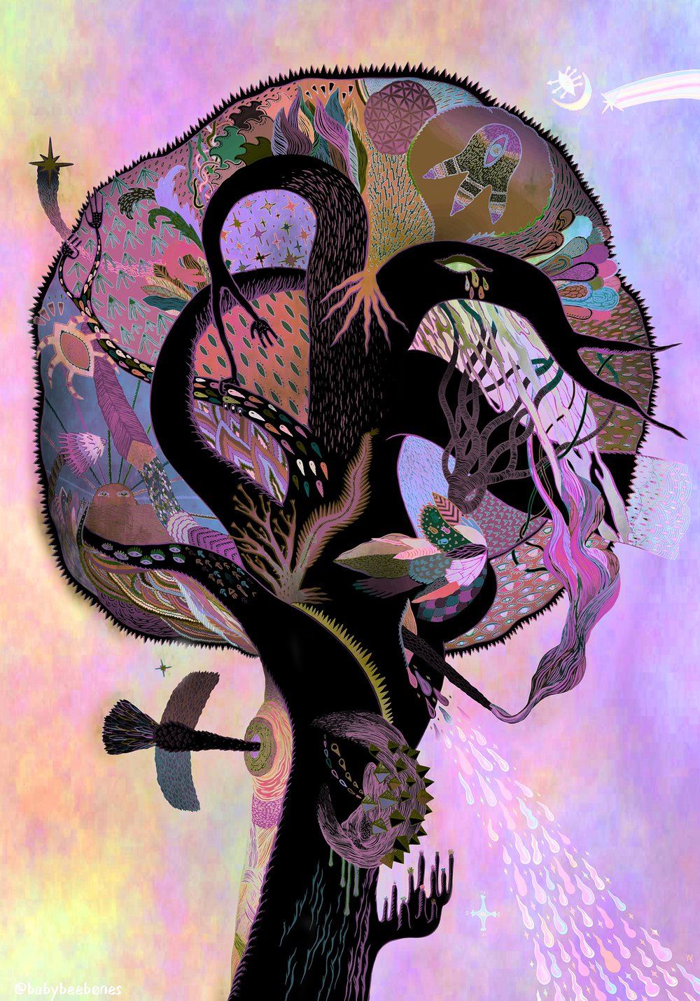 Tree - Night | helloart