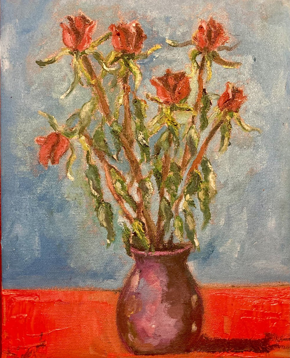 Roses in a vase | helloart