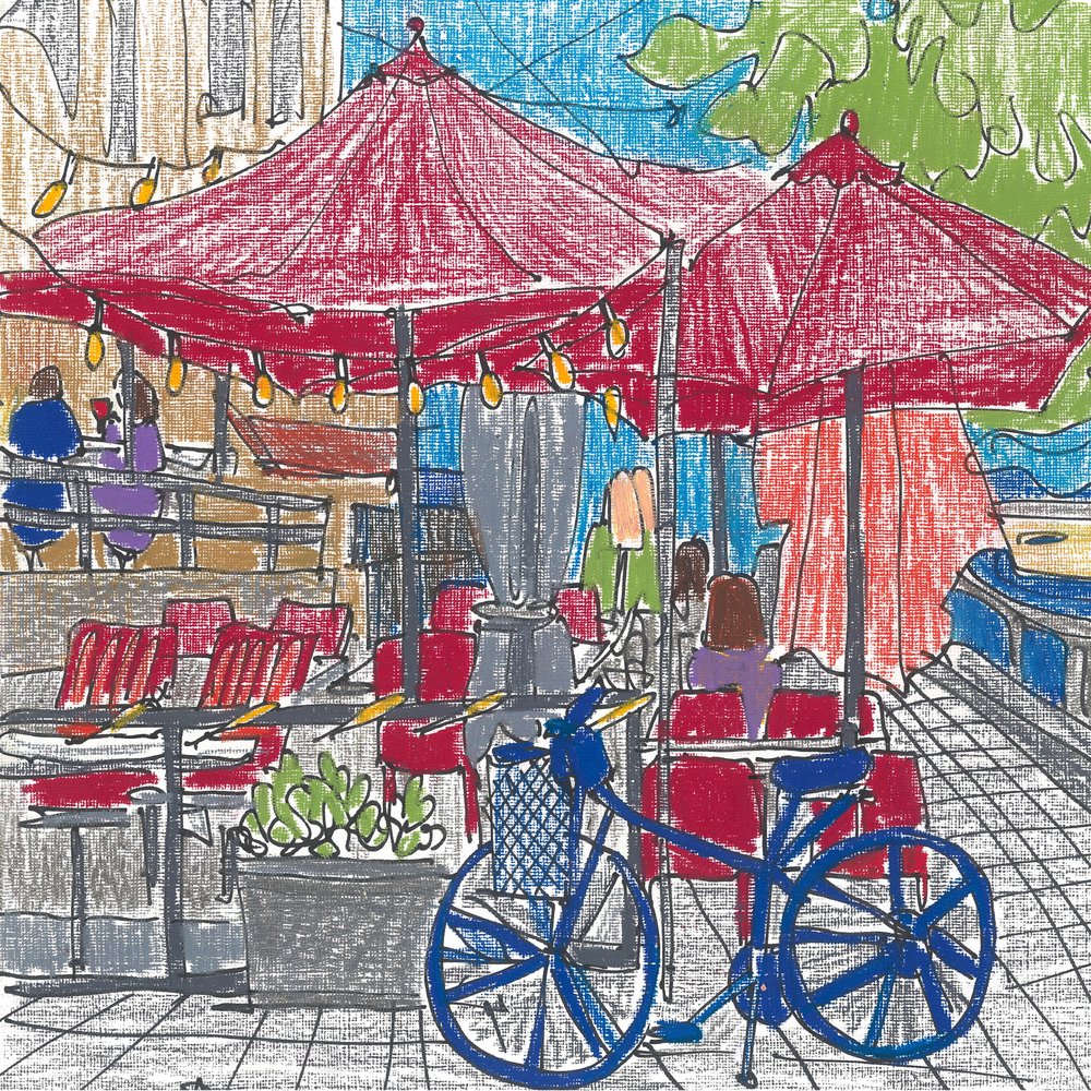 Cafe by the Lake | helloart