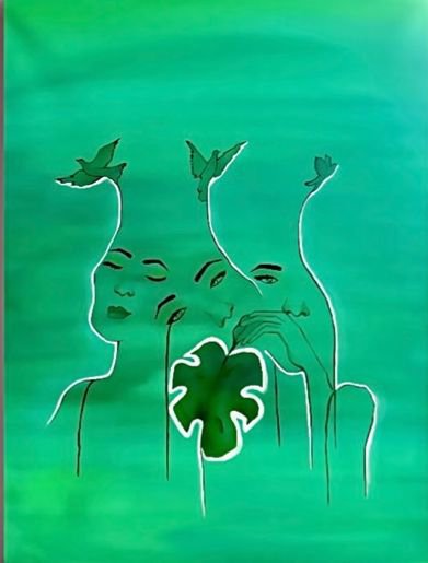 Her Three Shades of Green | helloart