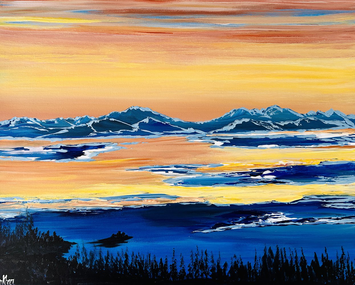 Classic sunset | helloart