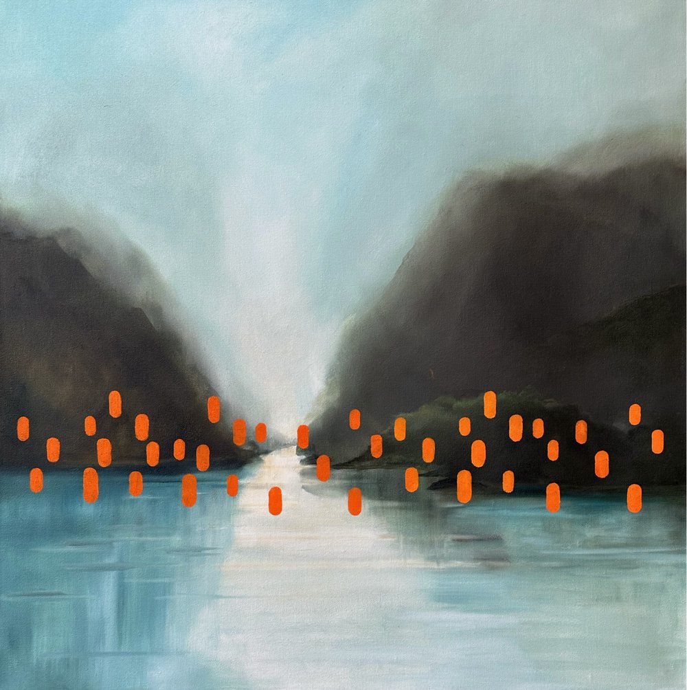 Lake and Two Mountains I | helloart