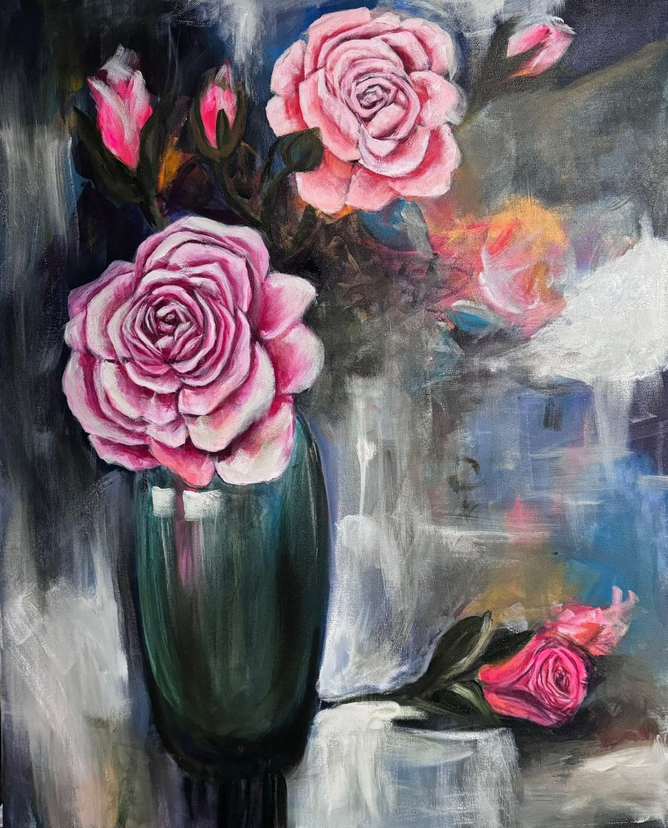 Pink flowers | helloart