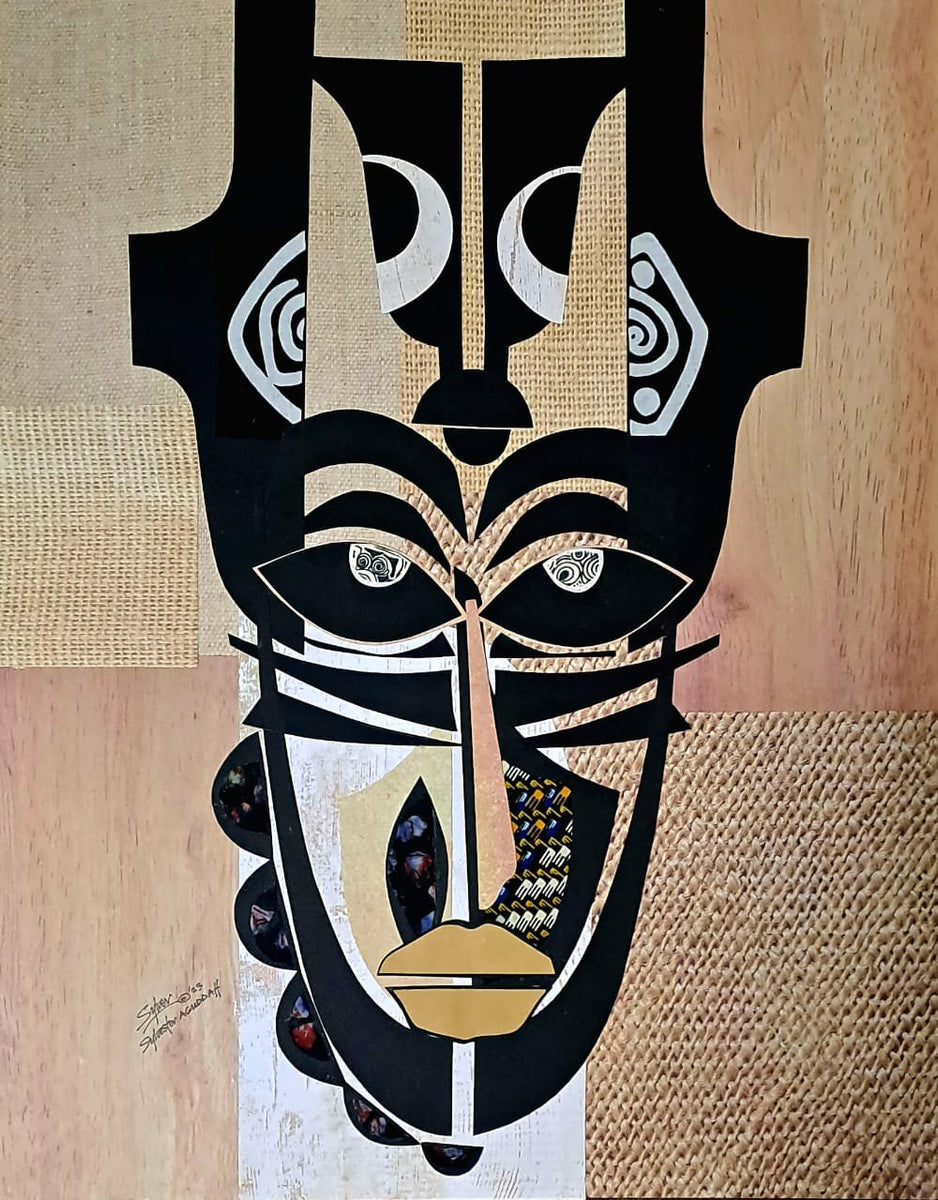 African Mask series ( courage ) | helloart