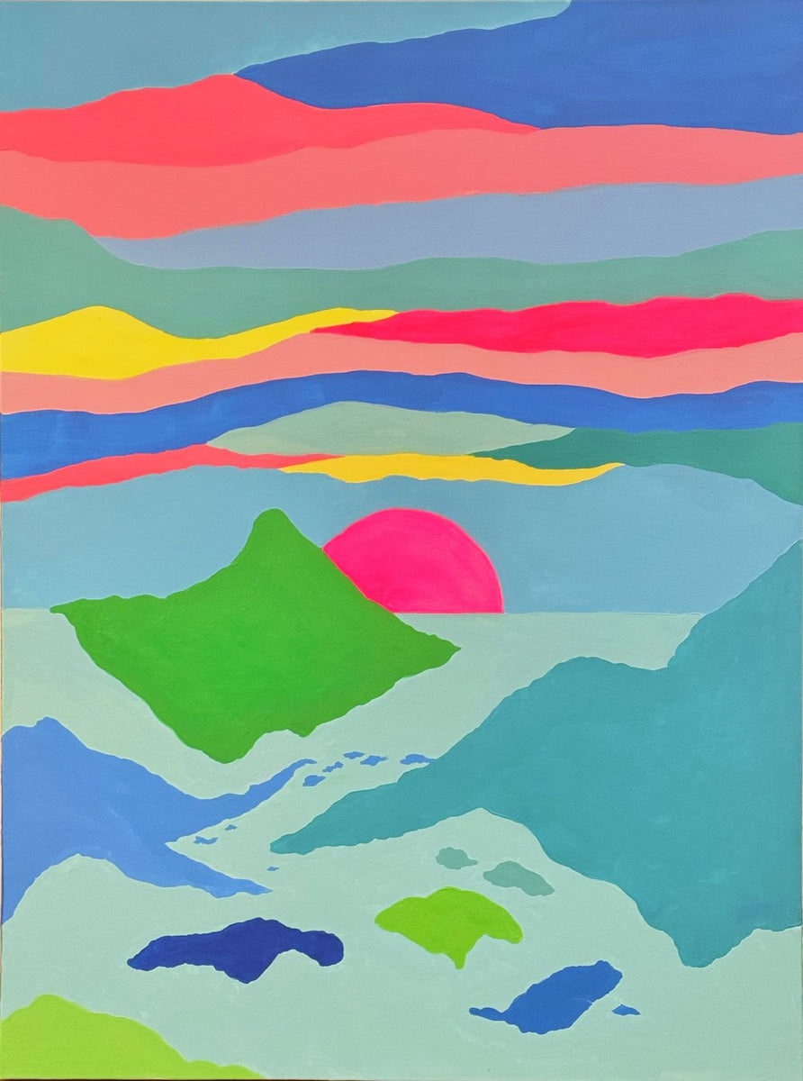 Blue Green islands | helloart