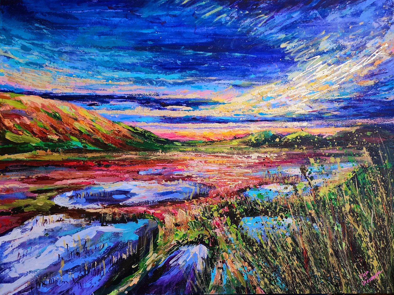 Wetlands in the Sunset | helloart