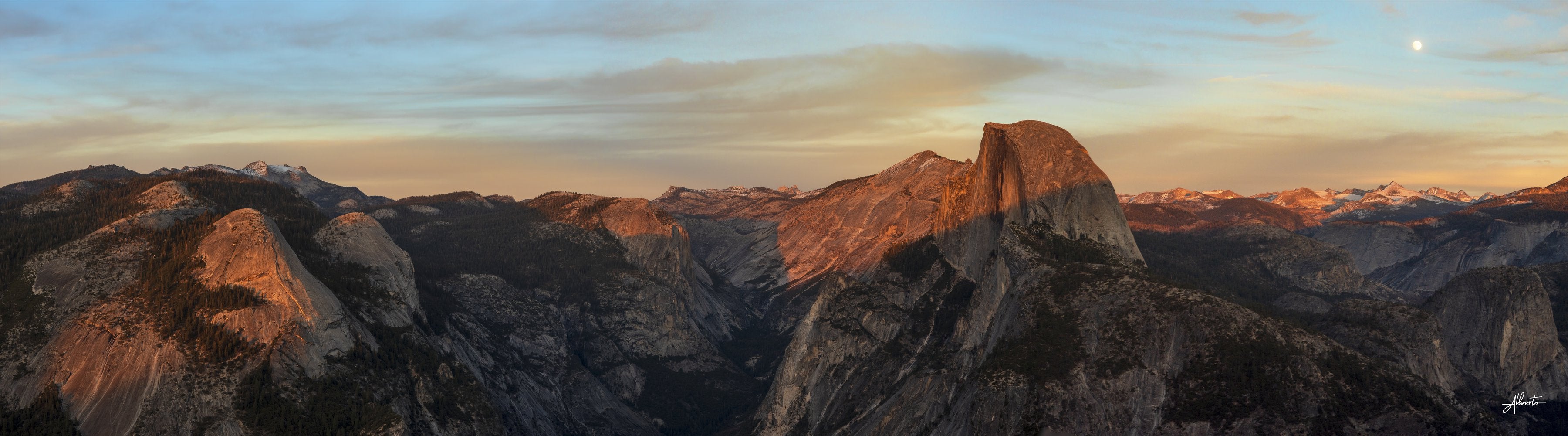 Half Dome Sunset Panoramic | helloart