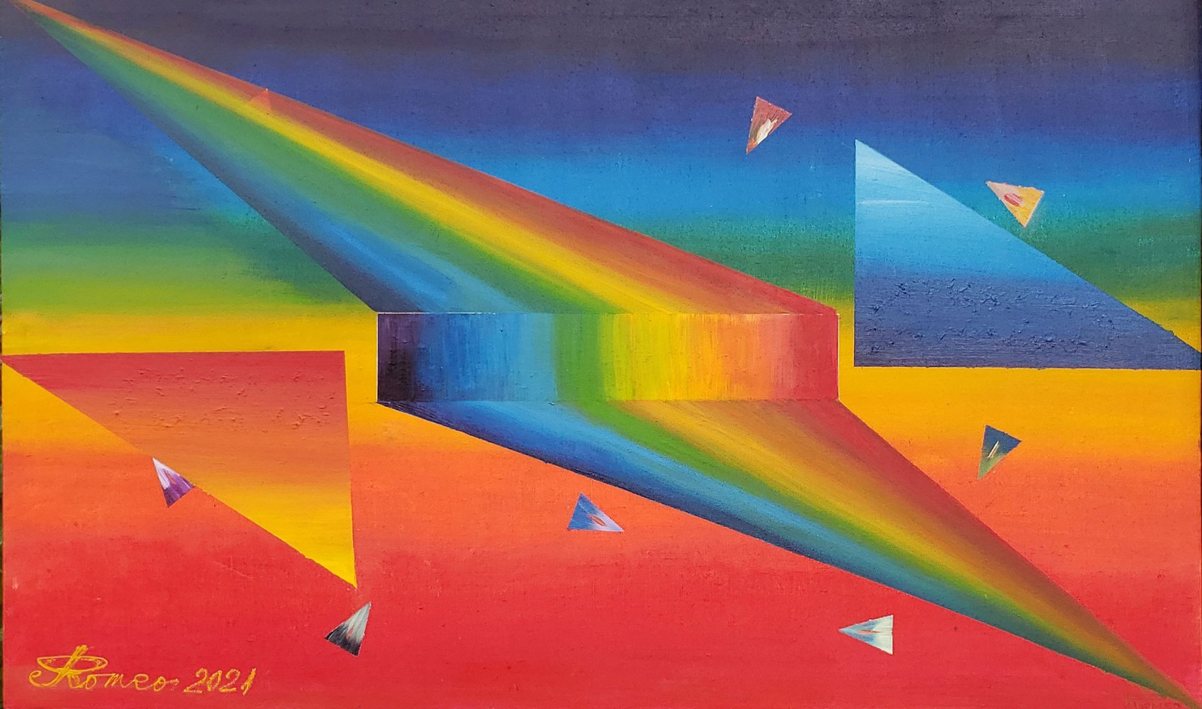Ascending, descending of rainbow | helloart