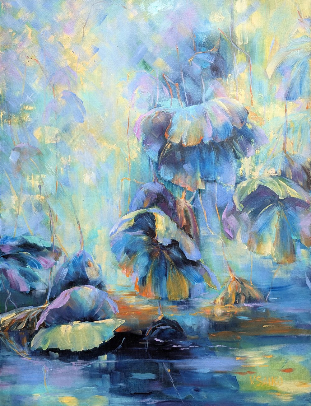 Lotus Leaves. Noontide. | helloart