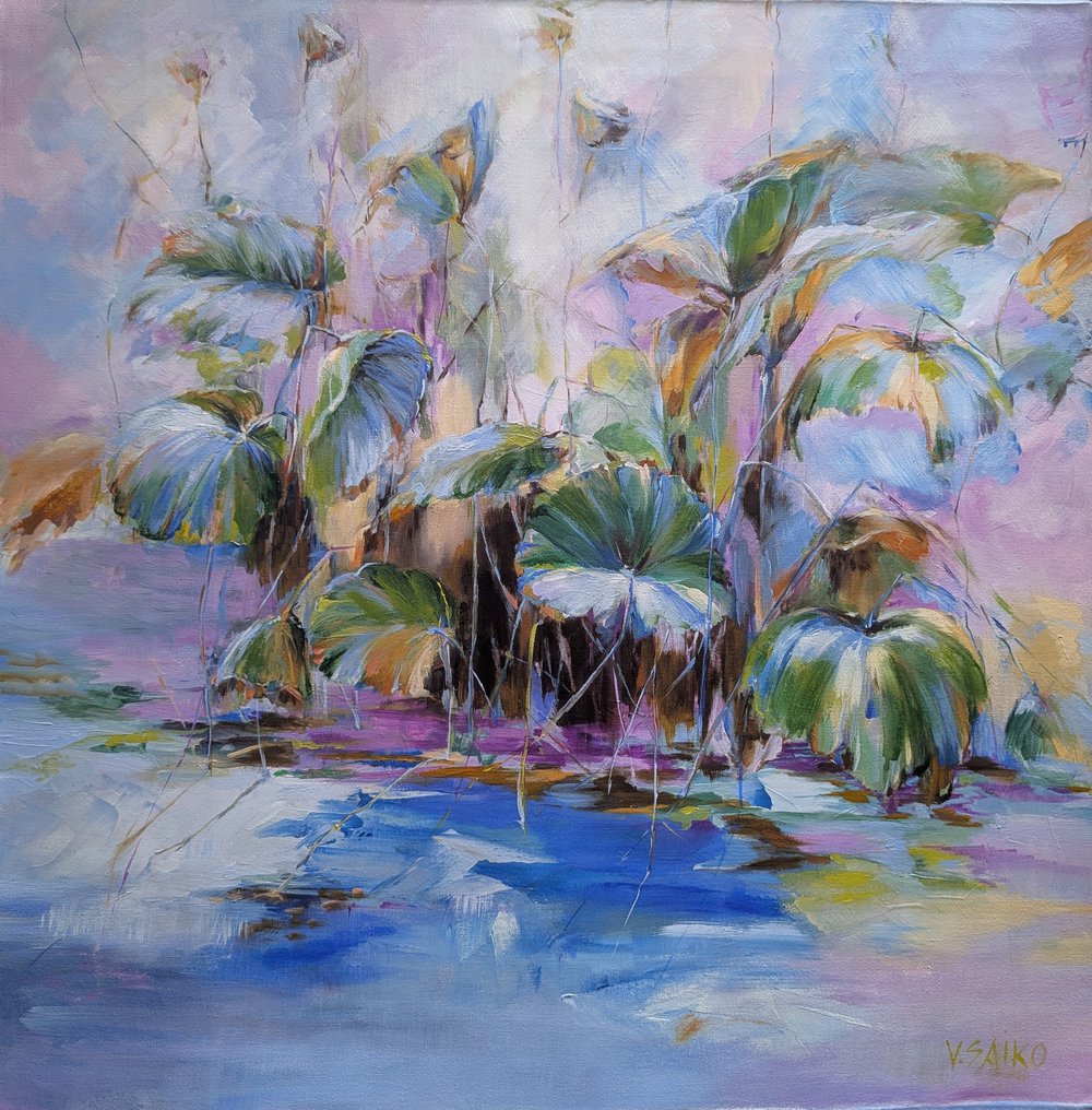 Lotus Leaves. Reflection. | helloart