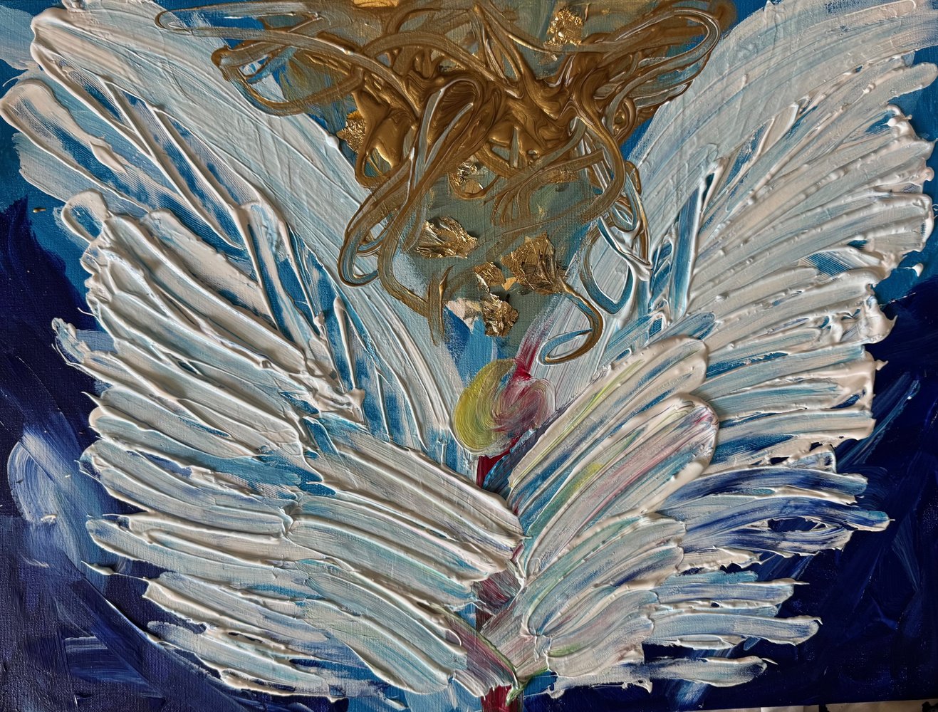 Gold Angel Red | helloart