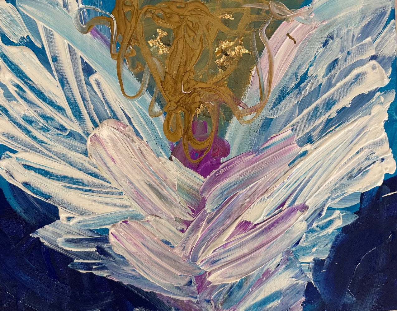 Gold Angel Purple | helloart