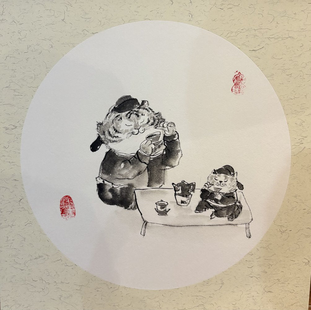 Friends Enjoy Tea Time Together | helloart