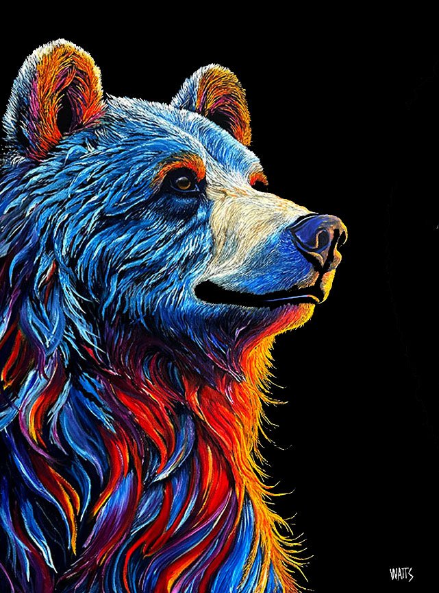 Majestic Vibrance – Grizzly Bear | helloart