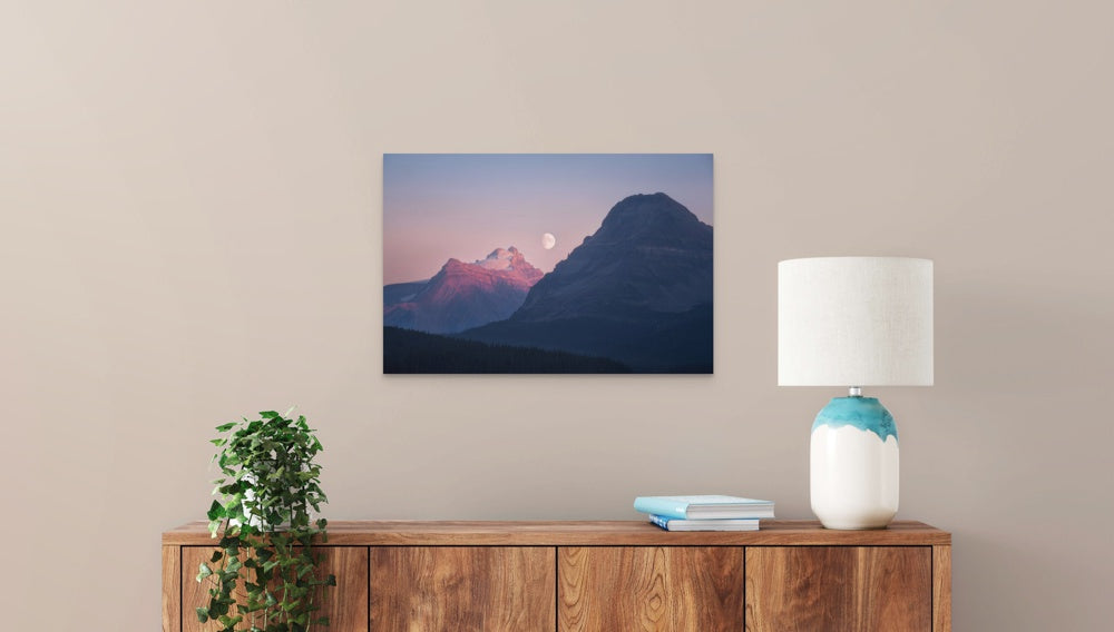 Bow Lake Moonset | helloart