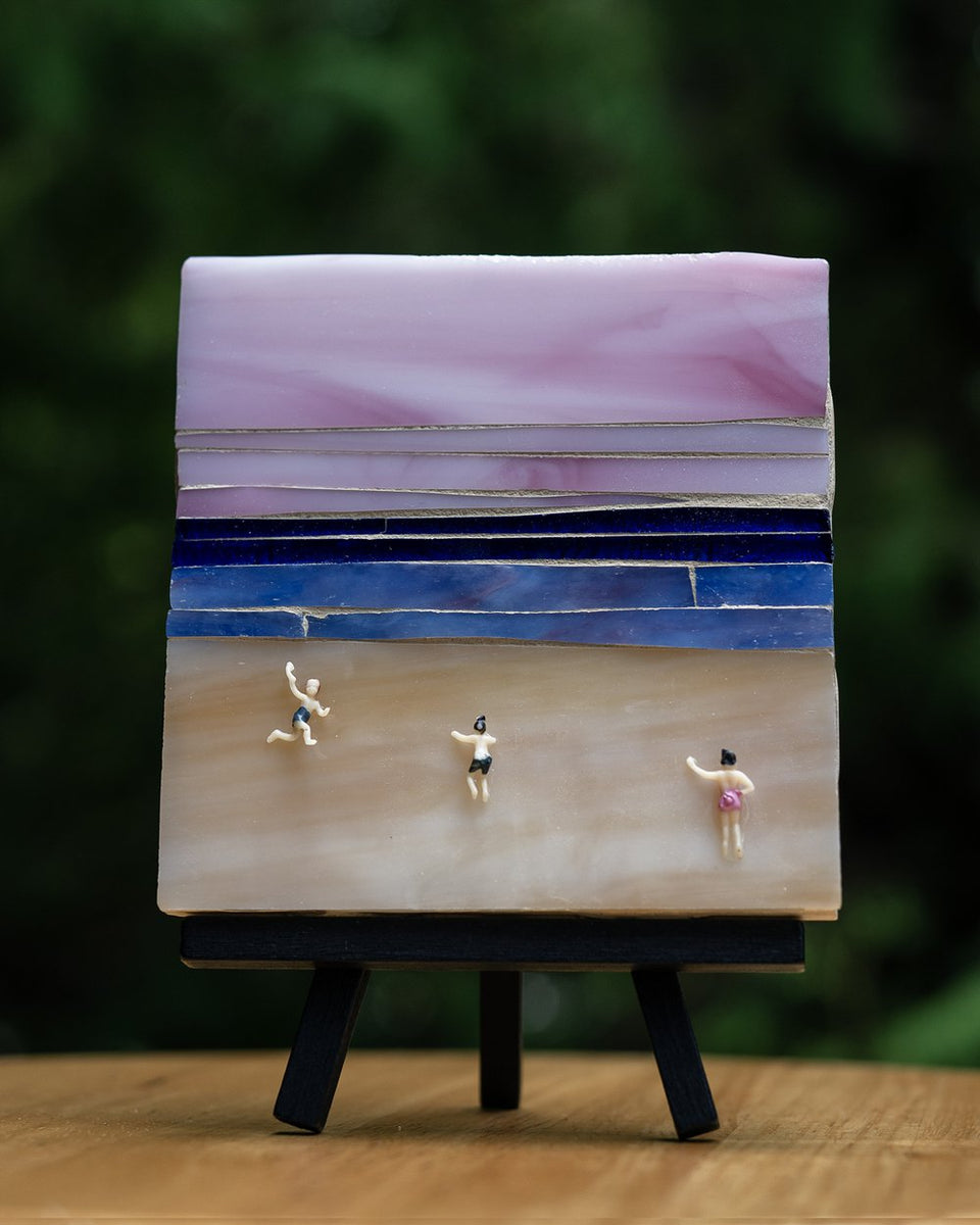 Beach Play at Sunset | helloart