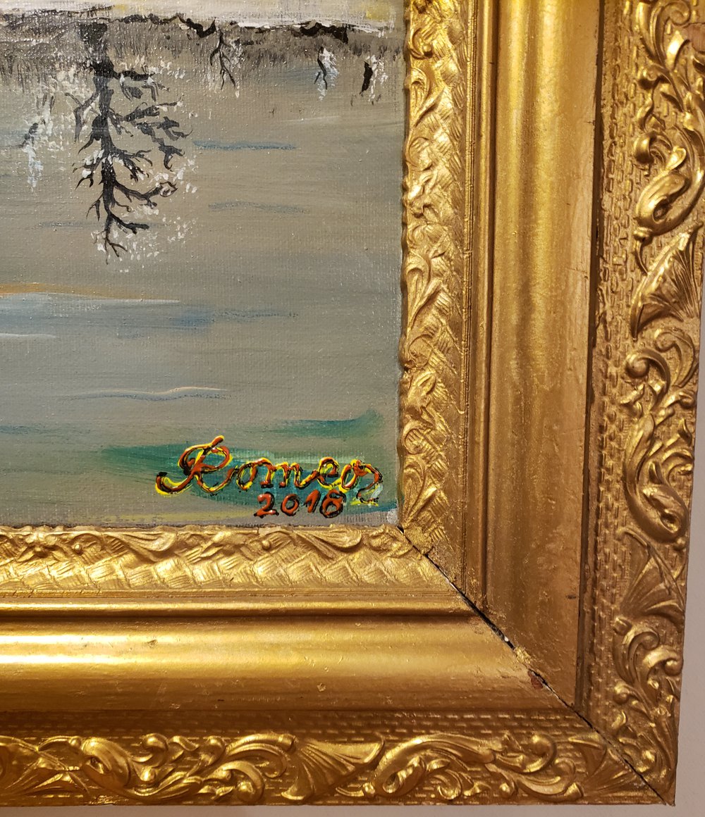 Winter, under moon | helloart