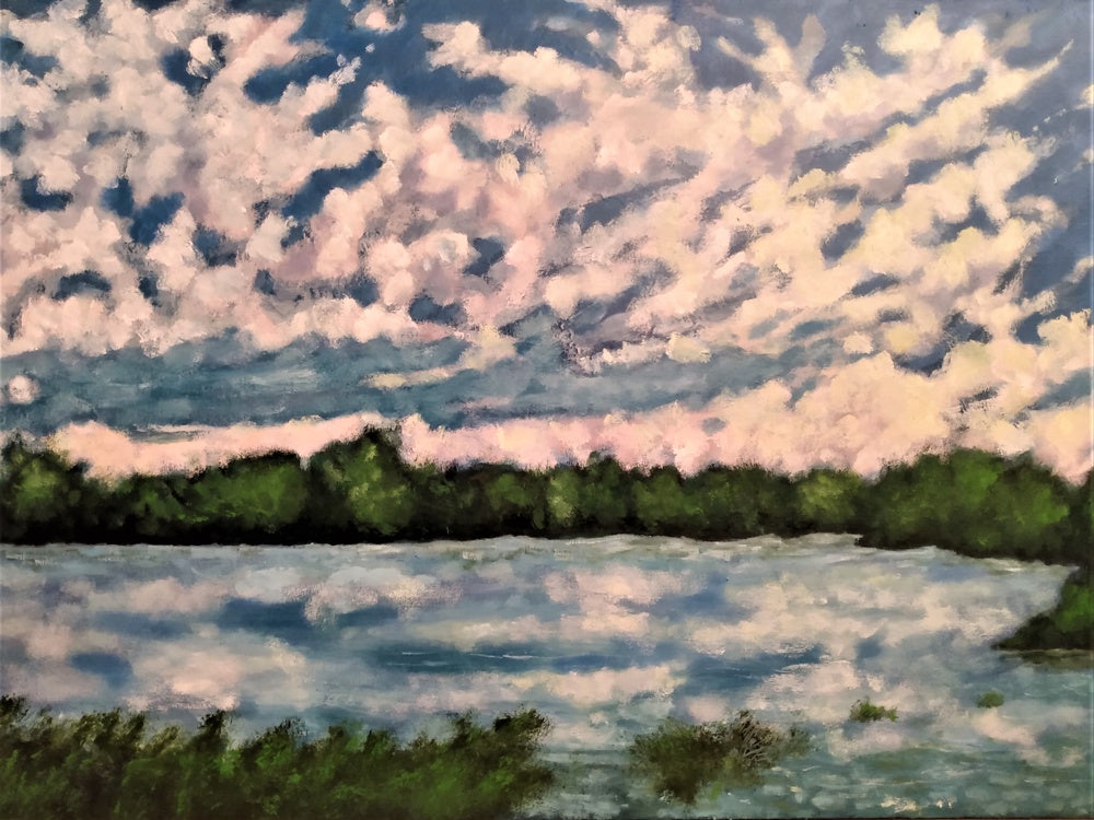 Cloudy Sky on Speed River (Guelph) | helloart