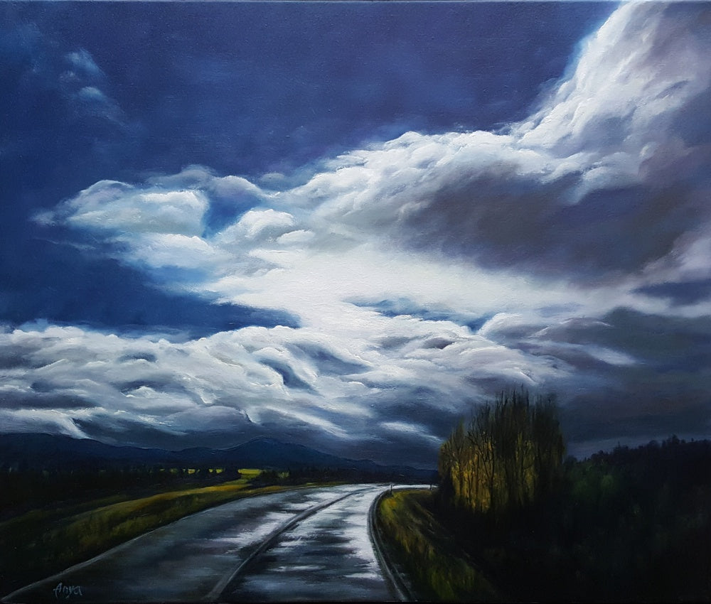 Cloudy Road | helloart