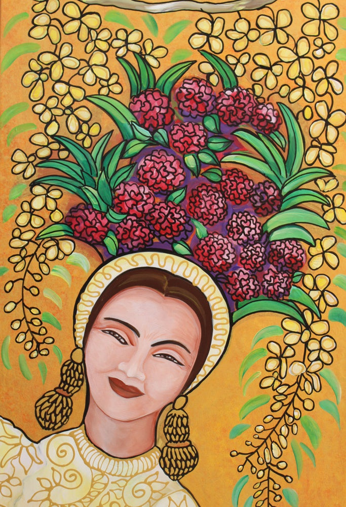 Flowers on the head / Woman of the world | helloart