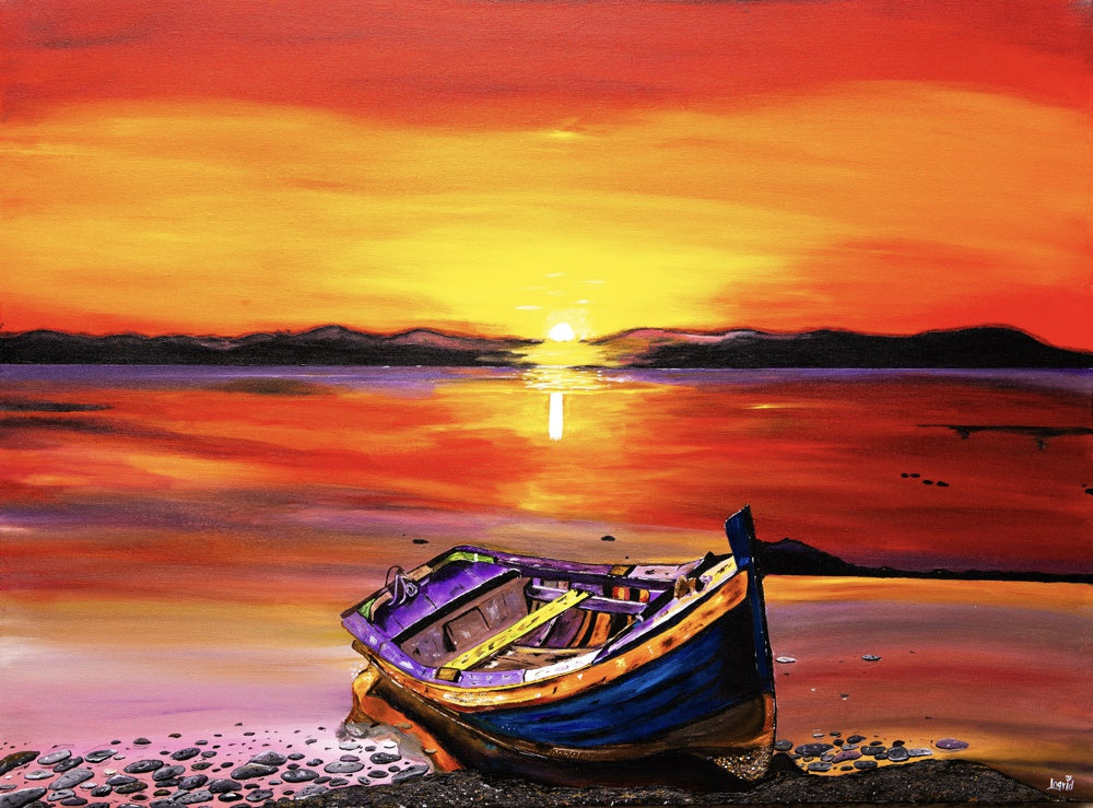 Fiery sunset | helloart