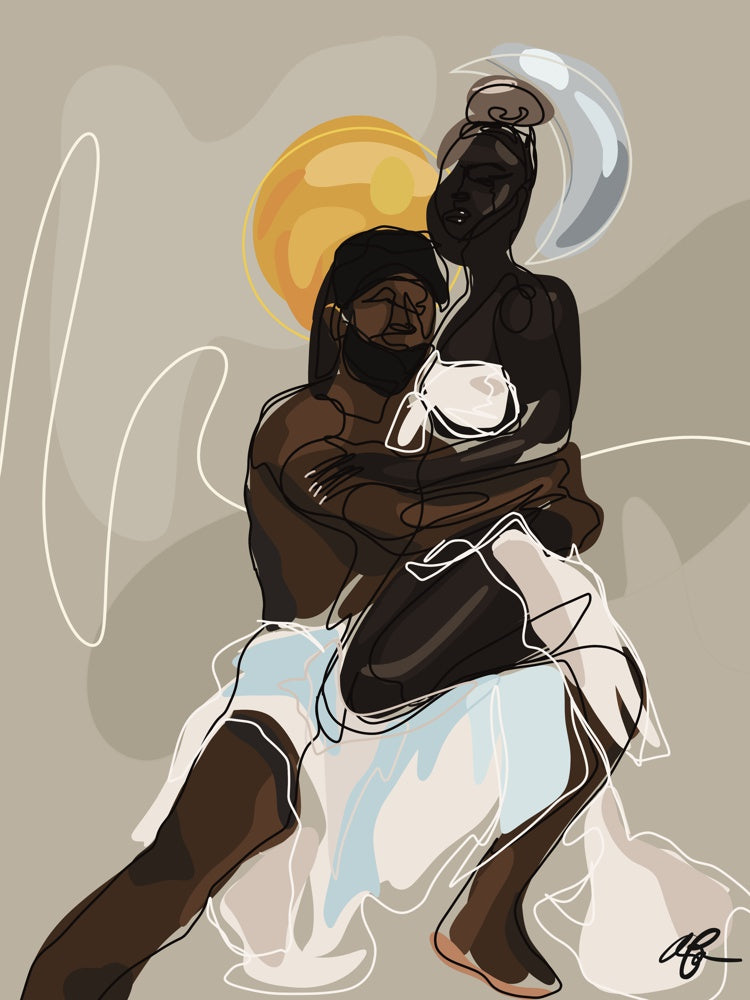 Her Sun, His Moon | helloart