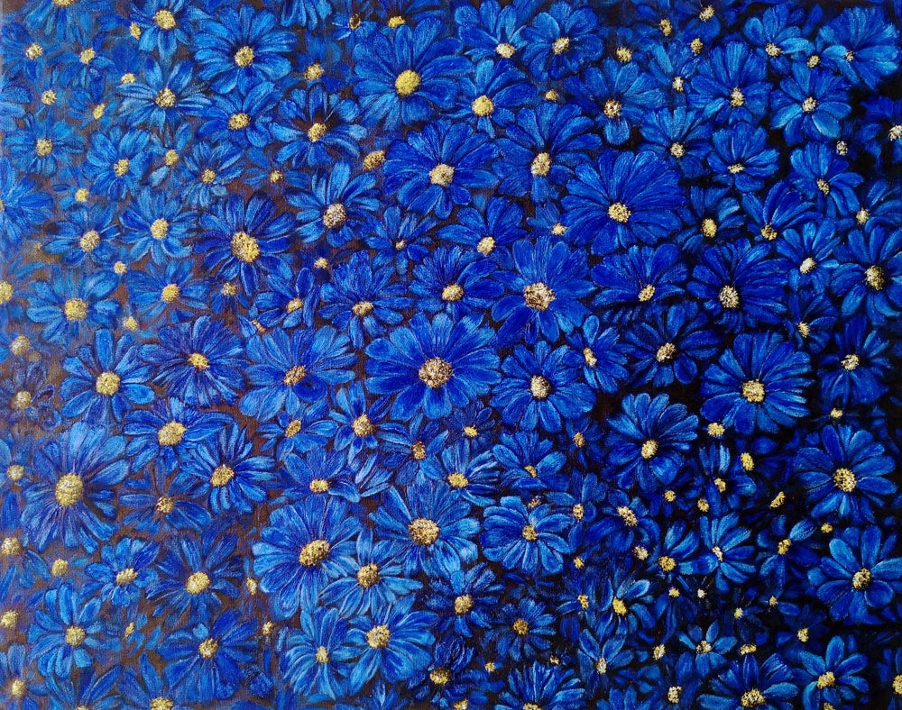 Blue flowers | helloart
