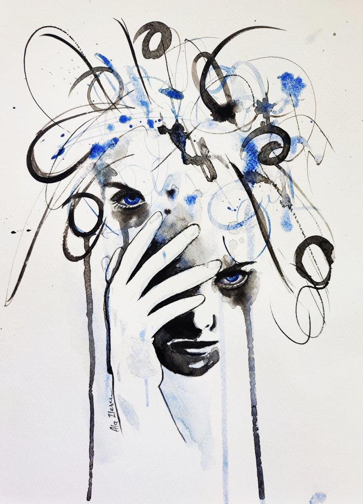 Strange thoughts keep messing with my head | helloart