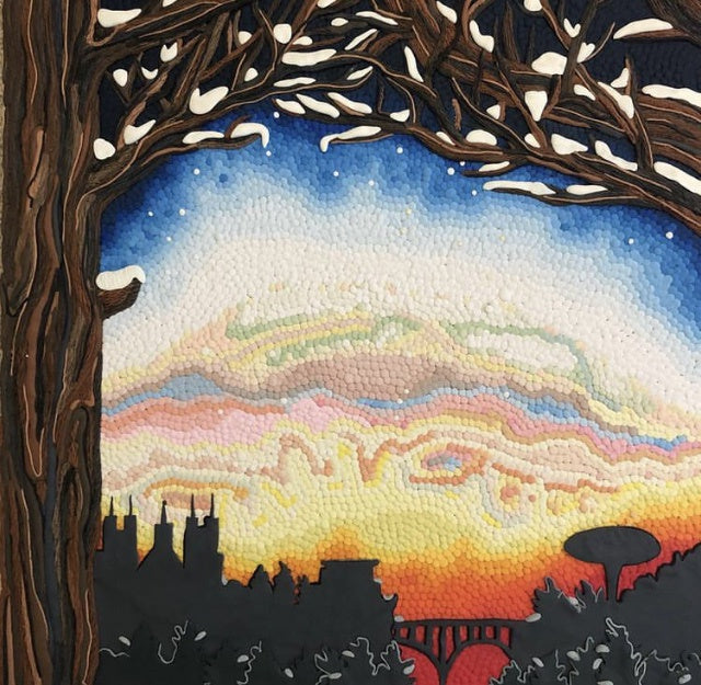 Silhouette of a city | helloart