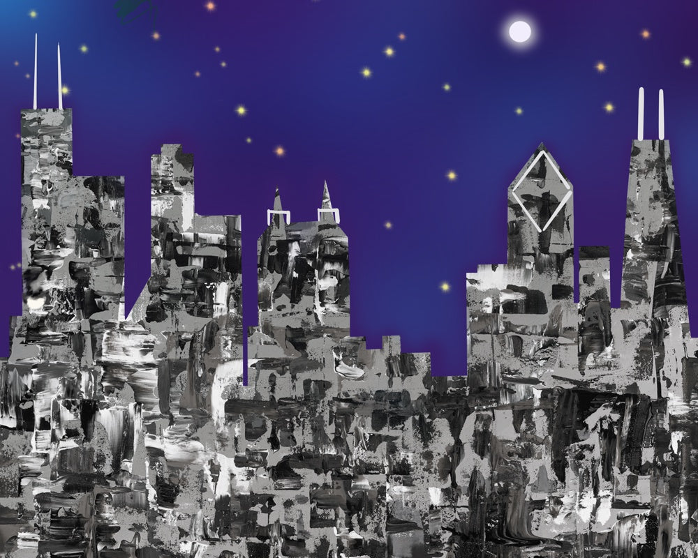 Moonlit Skyline | helloart