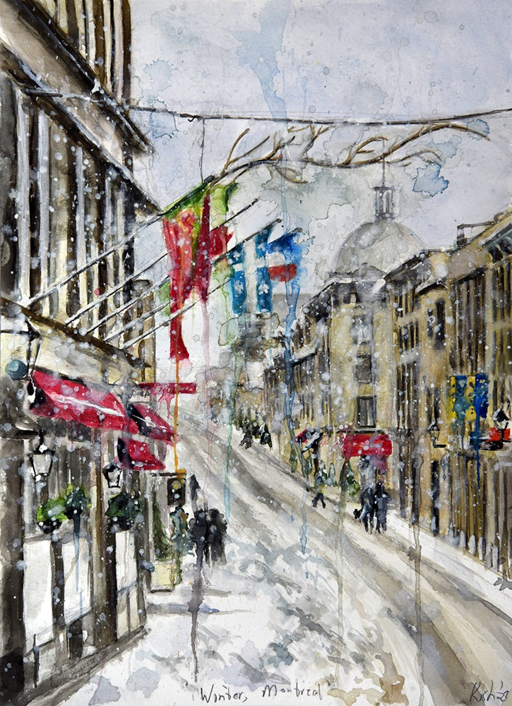 Winter, Montreal | helloart