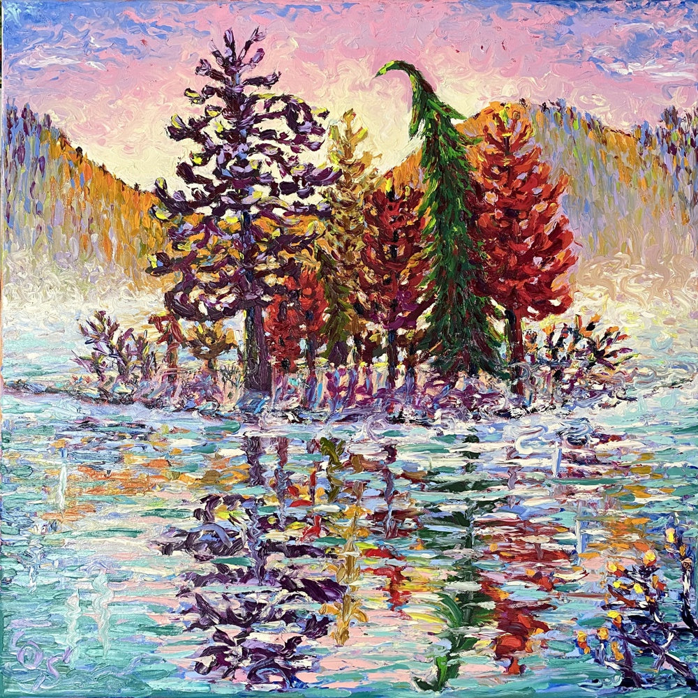 Veiled lake | helloart