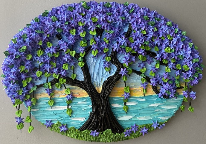 3D whimsical wisteria tree | helloart