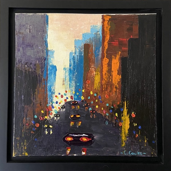 Abstract cityscape impasto | helloart