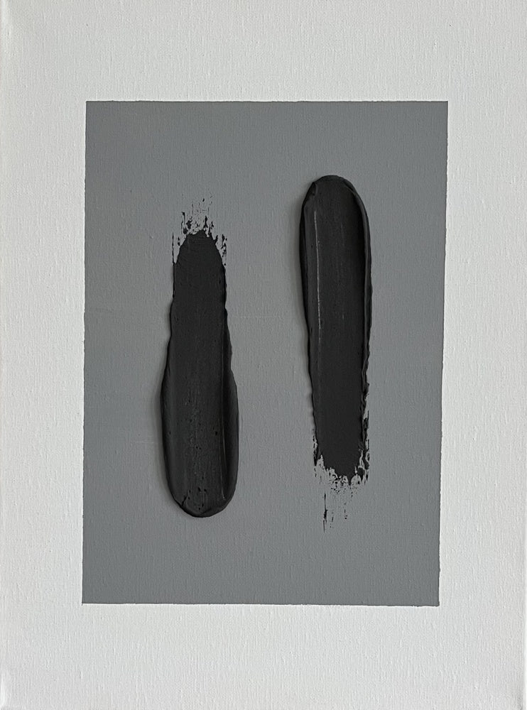 Silence Series - Black on Grey | helloart