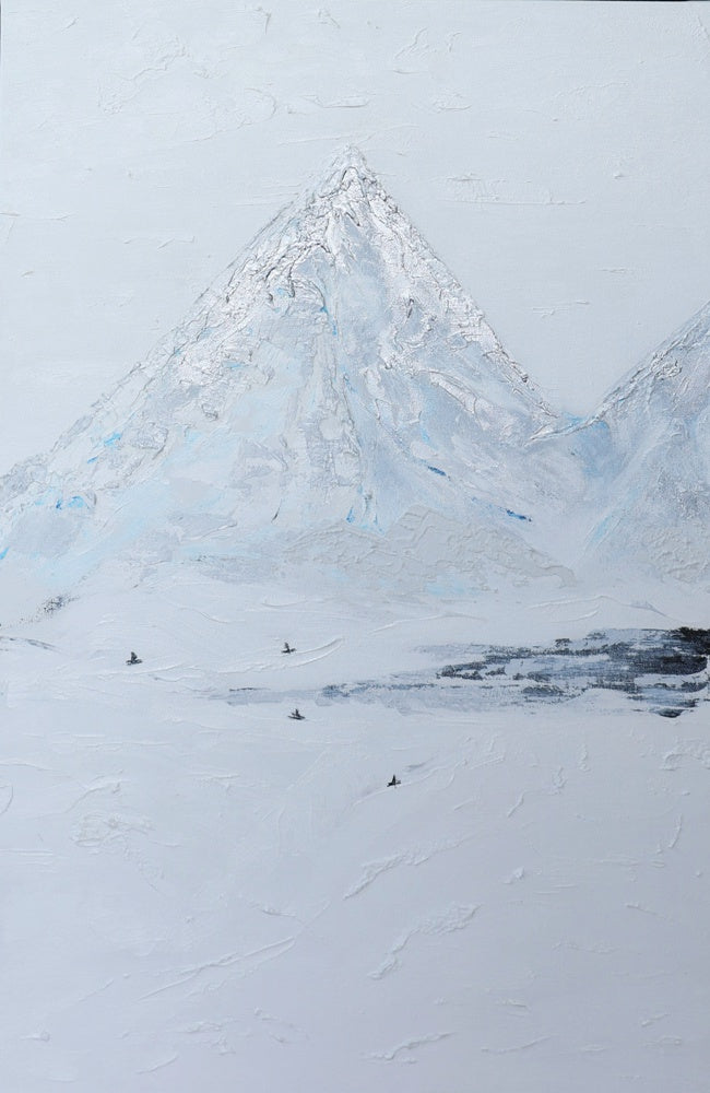 Shiny Happy Metallic Ski Hill - Serene Slopes Series (#3 of 4) | helloart