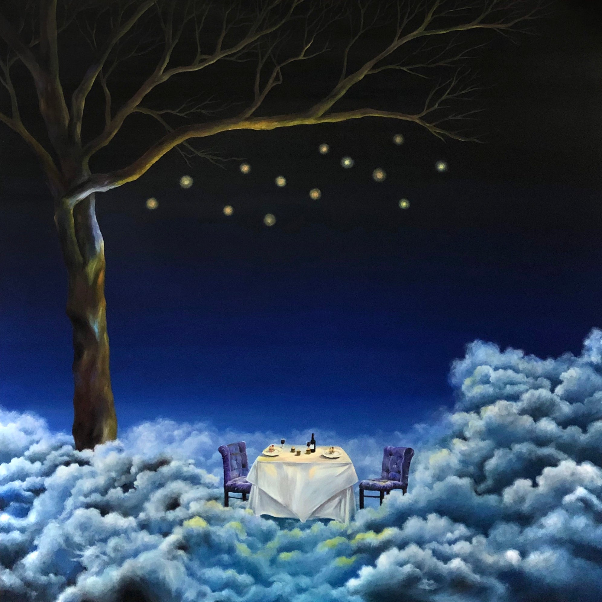 A glorious dinner under the twinkle tree | helloart