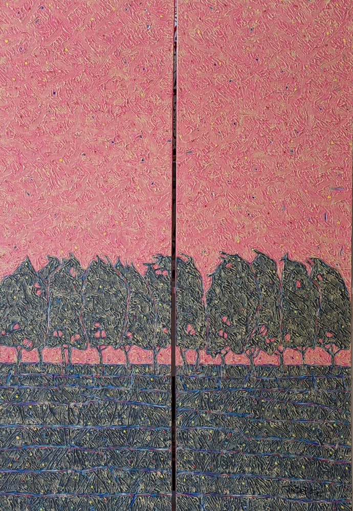 WINDROW, NORTH OF AMSTERDAM, PINK | helloart