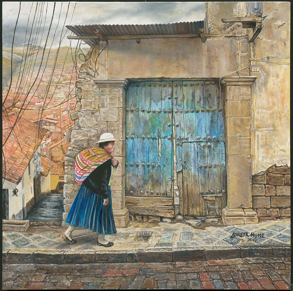 Cusco Blue Door | helloart
