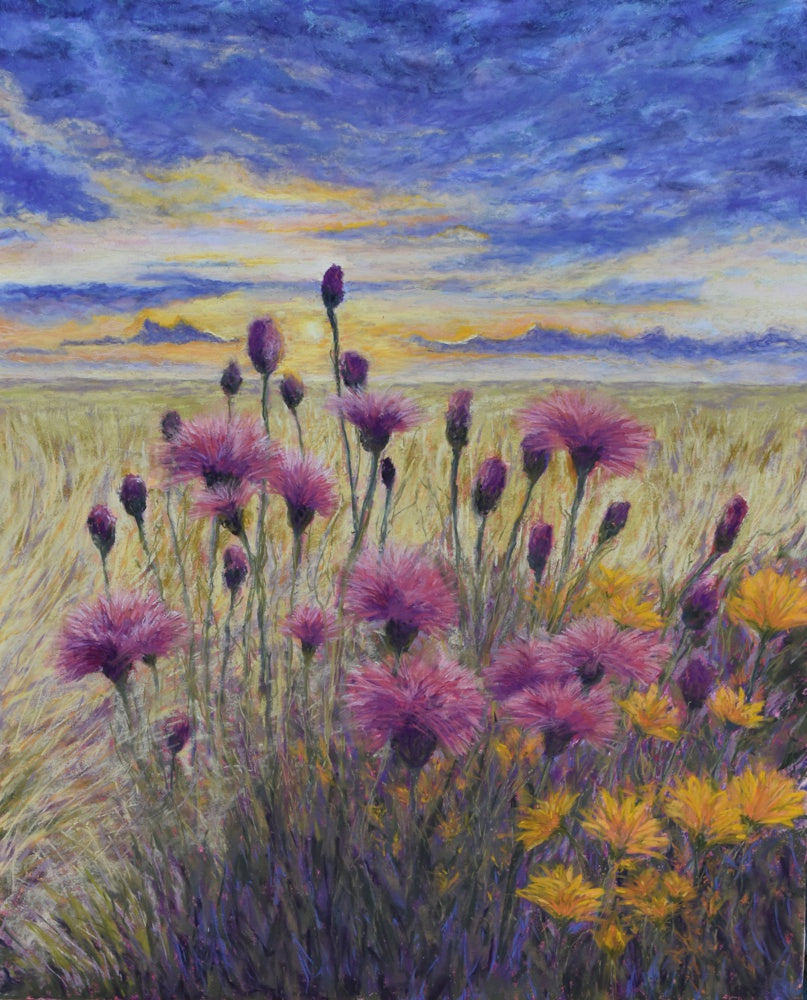 Wildflowers at Sunset | helloart
