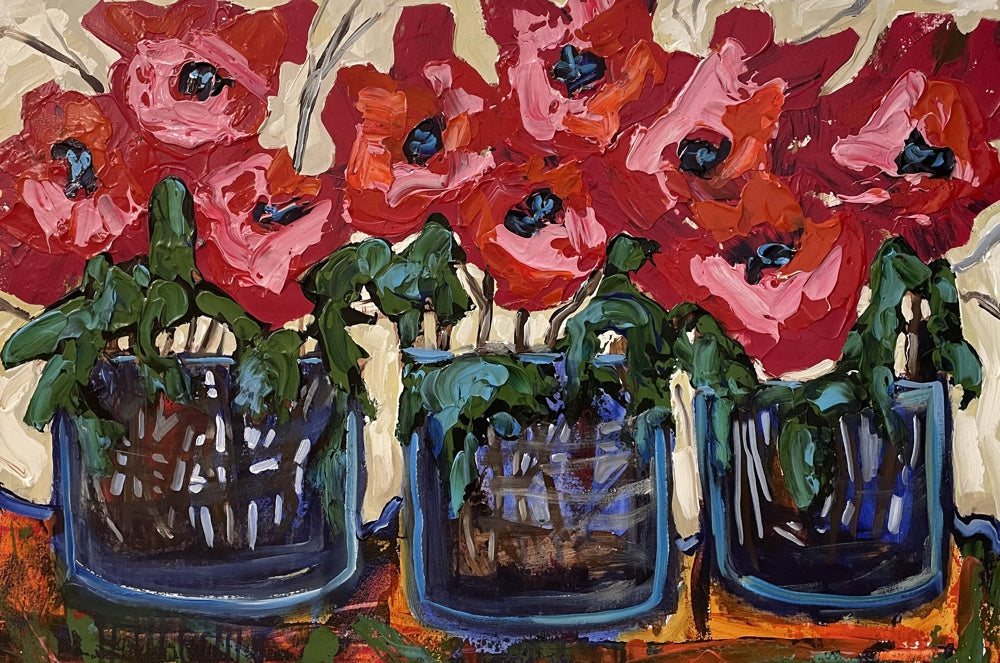 Flower Power In Red | helloart