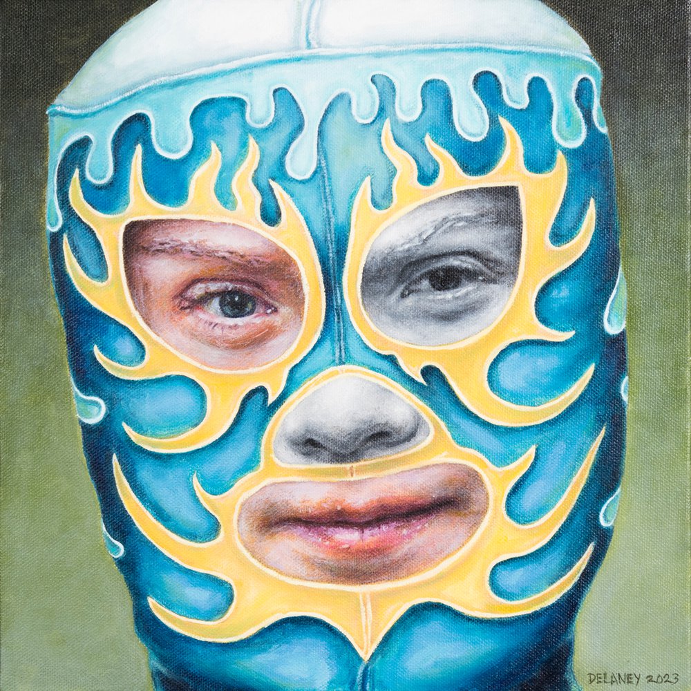Wrestling Mask Portrait of Greta Thunberg | helloart