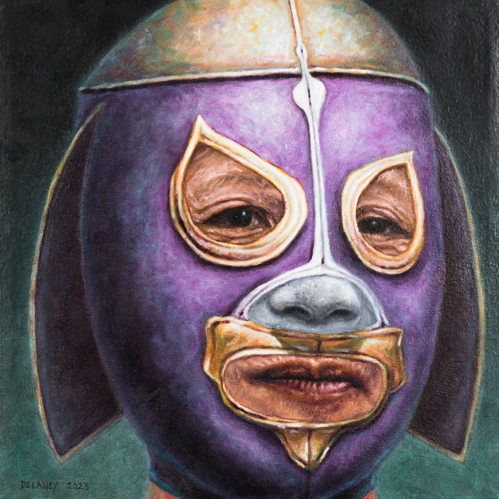 Wrestling Mask Portrait of Olivia Chow | helloart