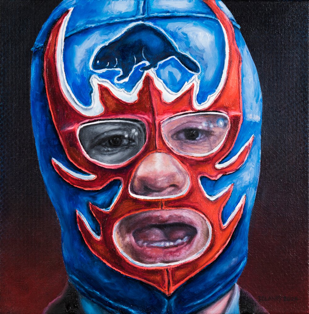 Wrestling Mask Portrait of Pierre Poilievre | helloart